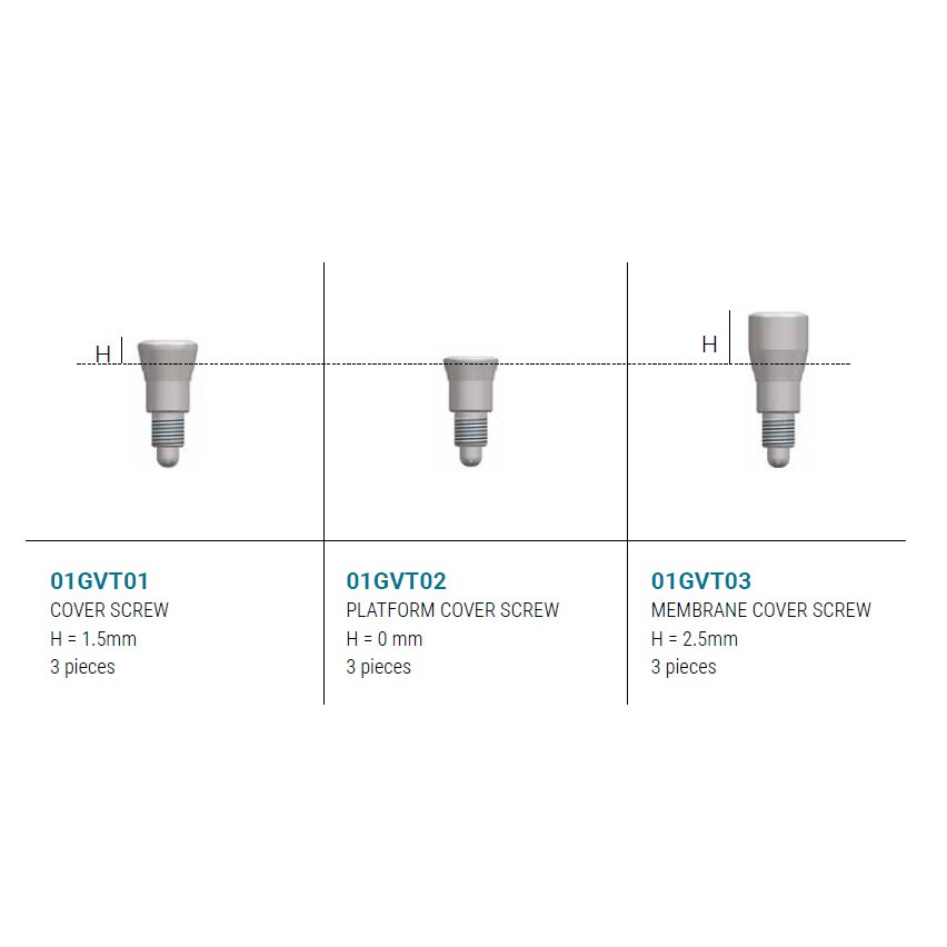 Implantiem Shop - COVER SCREW h.1,5mm - 3 pcs. - sterile